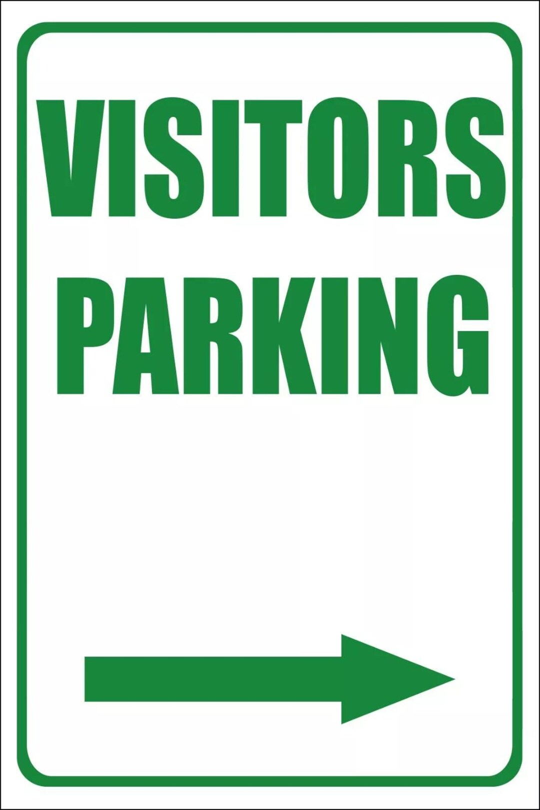 Visitors Parking Sign, Bold Arrow, Weatherproof (outdoor Durable) - Etsy