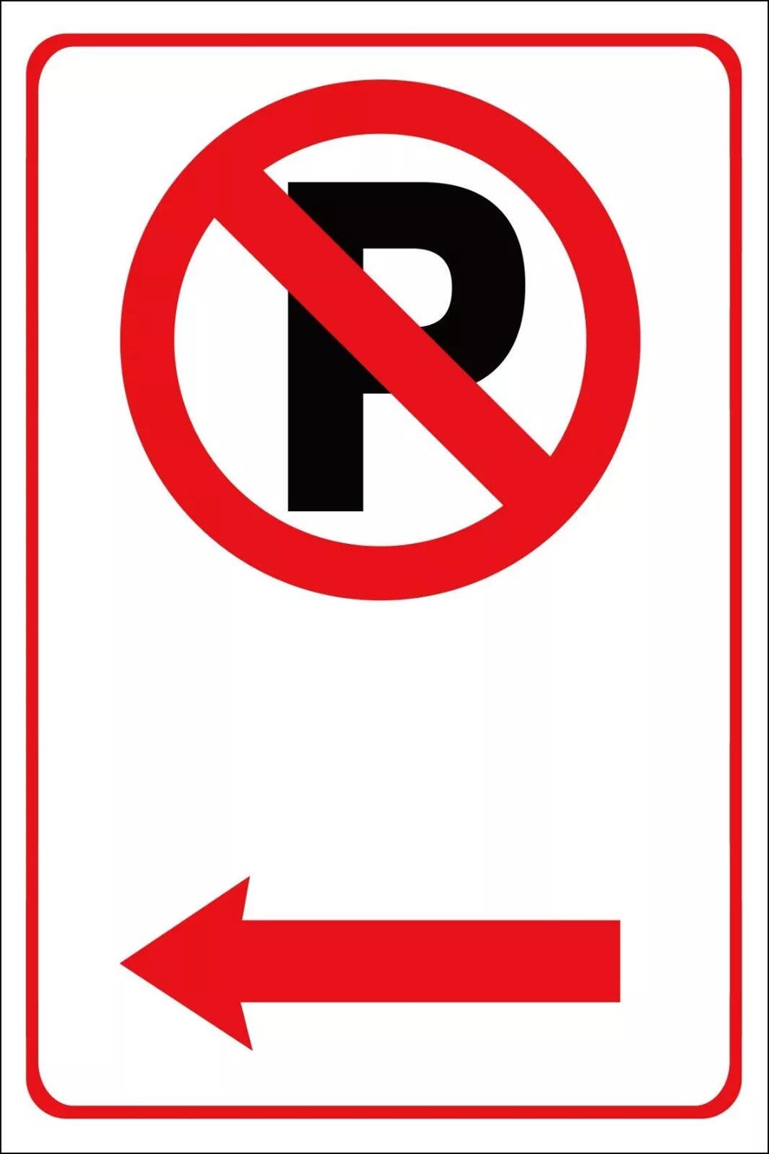 No Parking Left Arrow Sign - Weatherproof, Easy to Install - Etsy