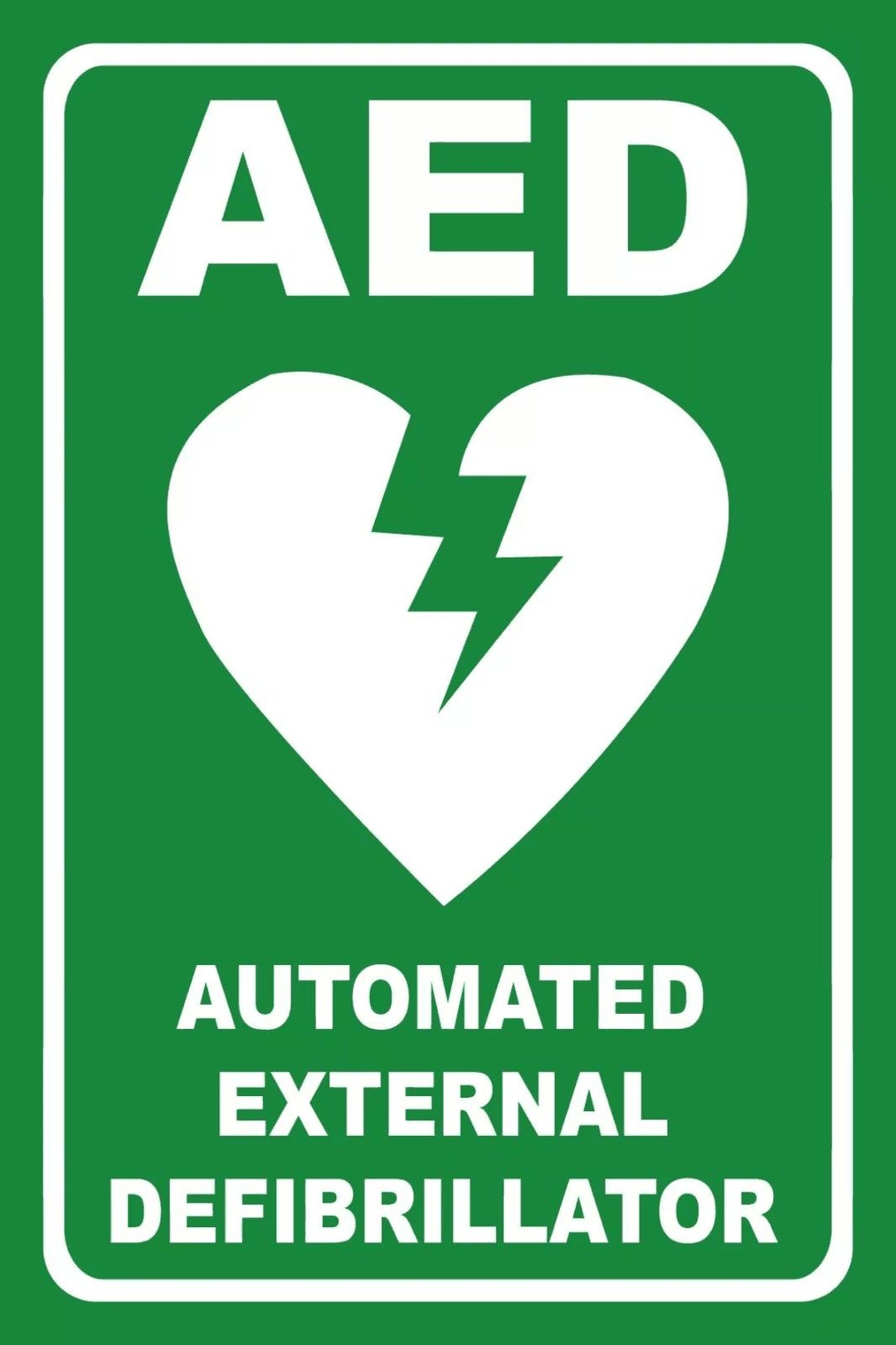 AED Automated External Defibrillator Sign – High-visibility First Aid ...