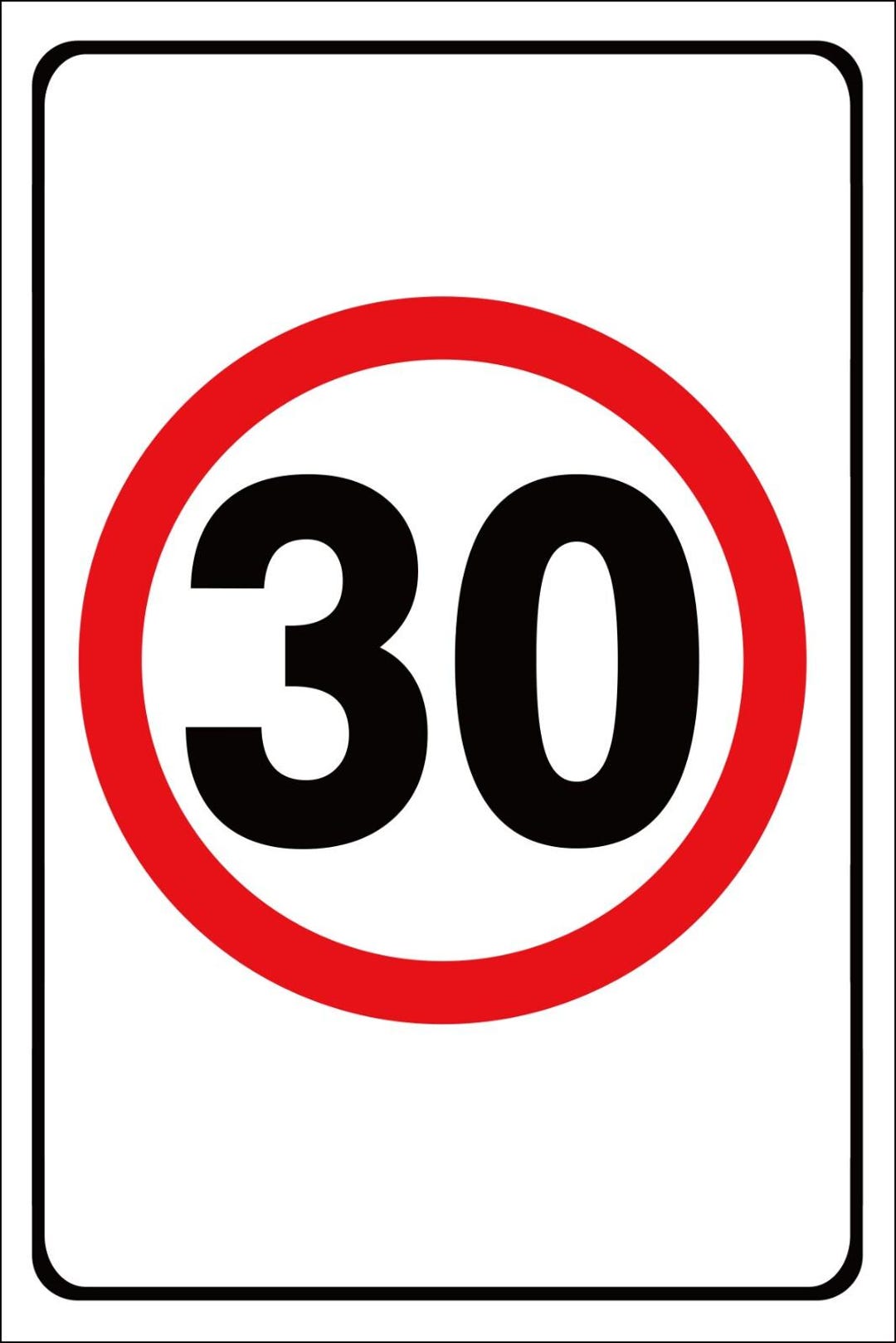 30kph Speed Limit Sign - Outdoor Durable, Sun and Hail Proof - Etsy ...