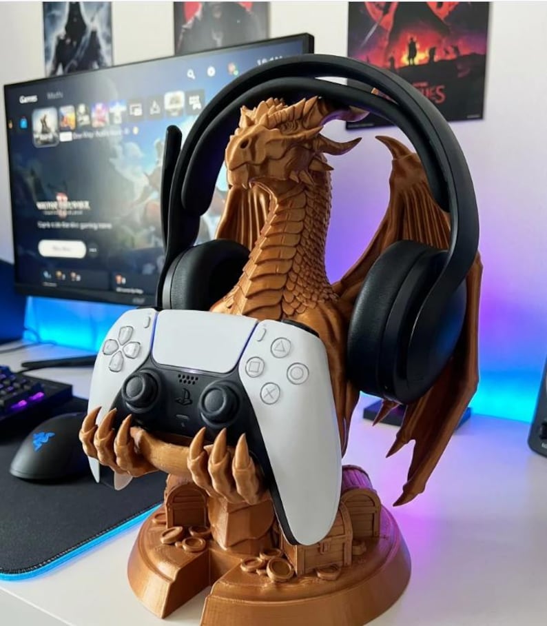 Dragon Headphone & Controller Stand | Mythical Beast Gaming Accessory ...