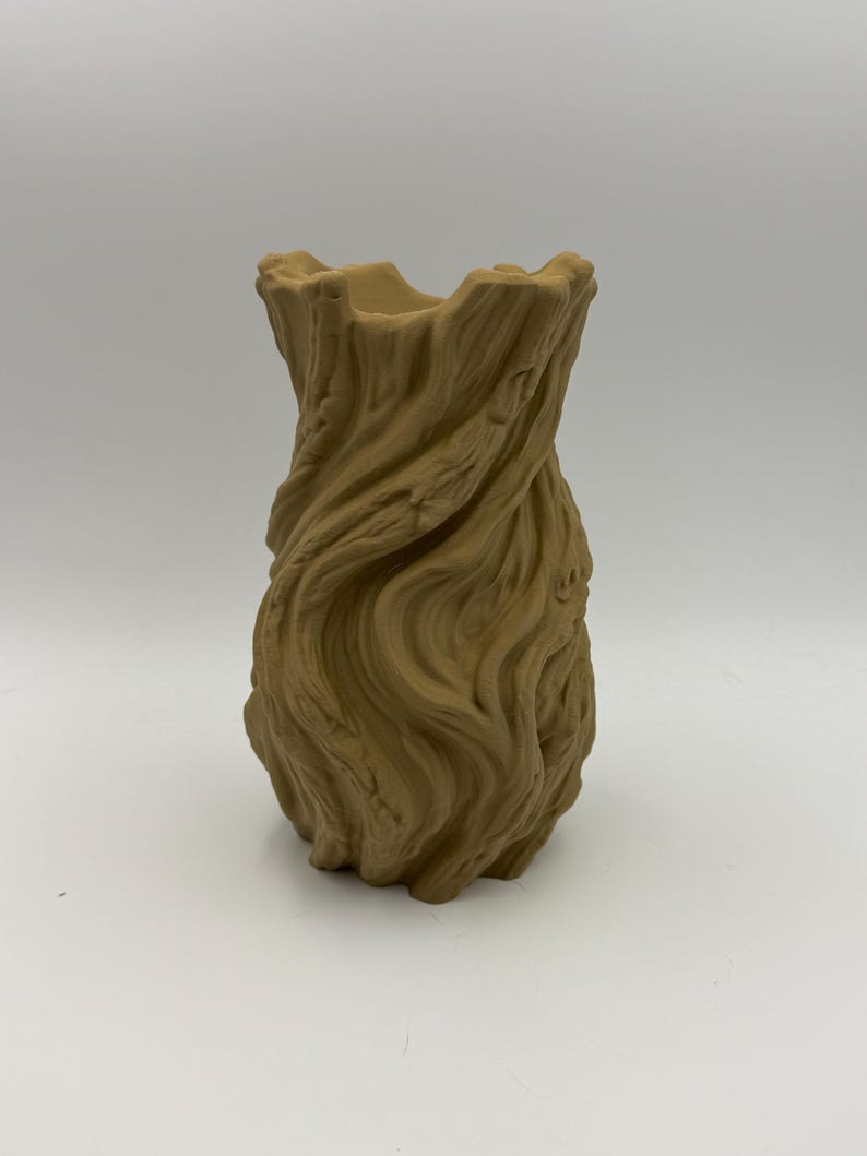Twisted Wood Vase | Organic Nature Texture | Rustic Vase 3D Print - Etsy
