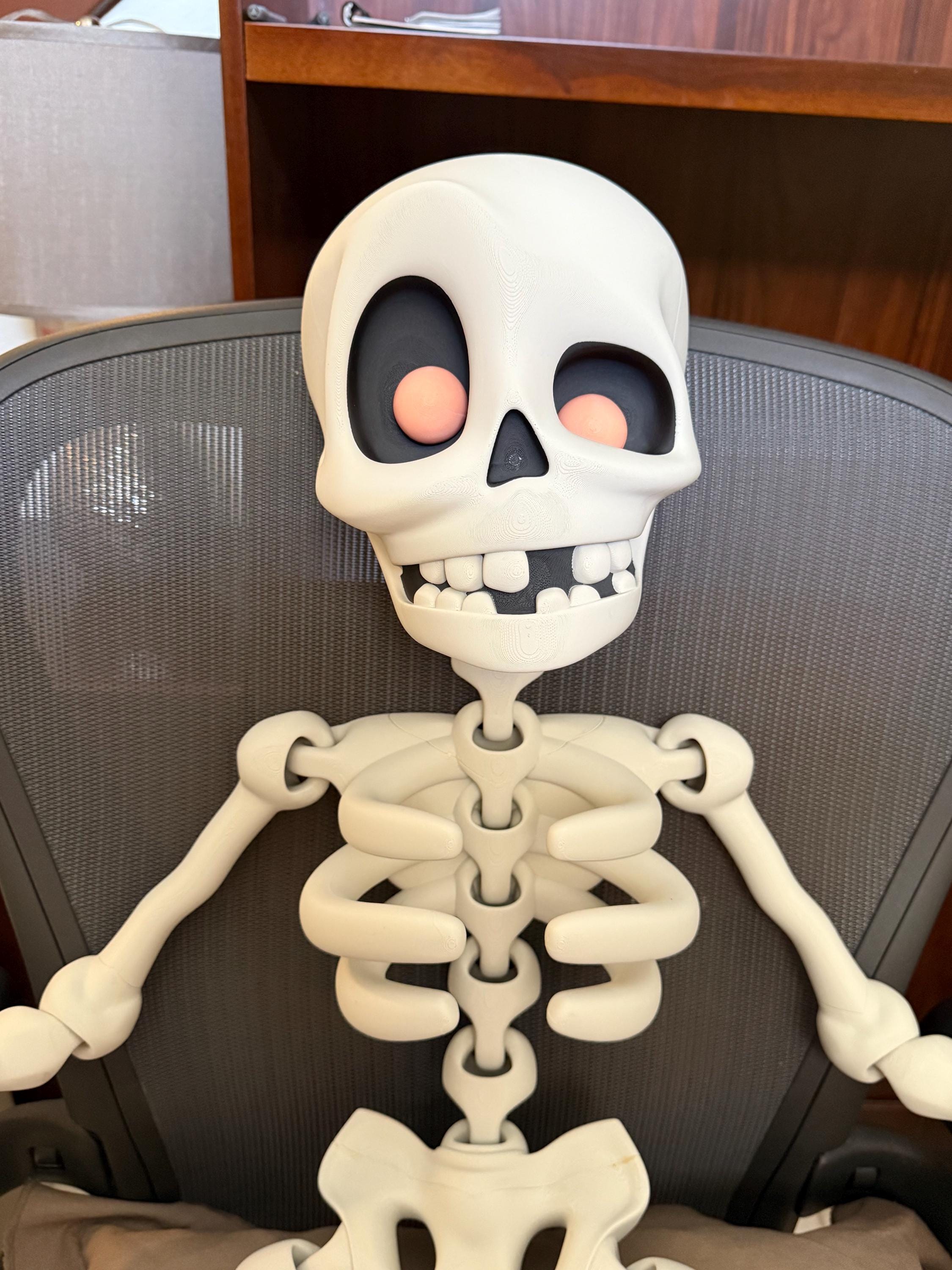 3D Printed Skeleton: Poseable Life-size Spooky Decor With Glowing ...
