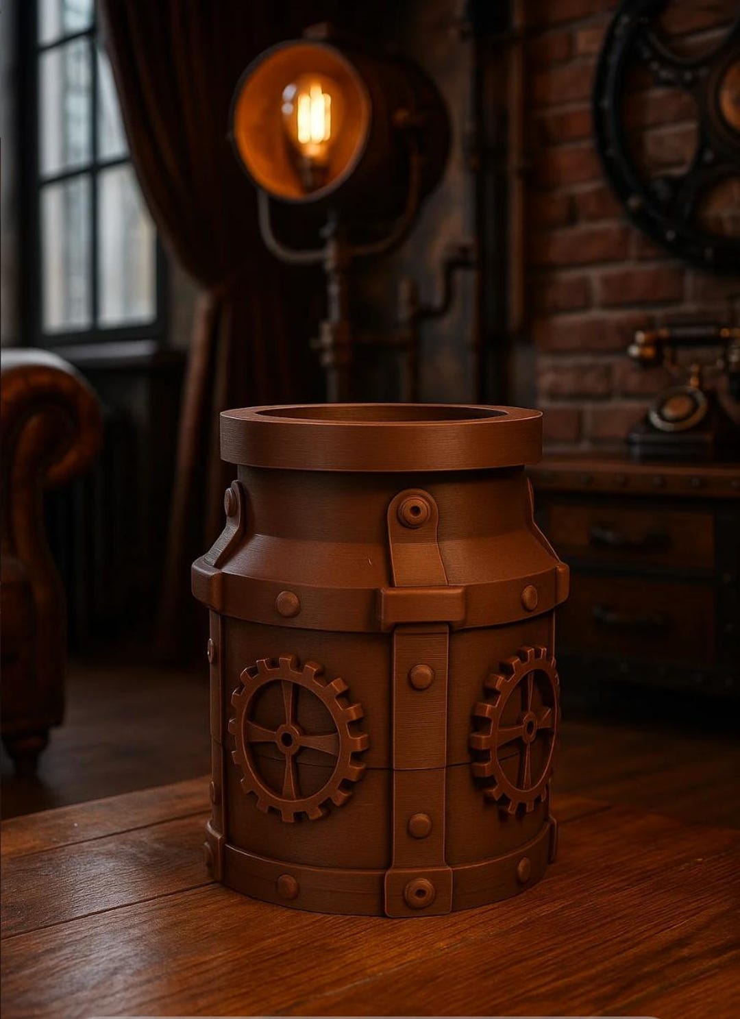 Steampunk Gear Vase – Mechanical & Industrial Decor - Etsy