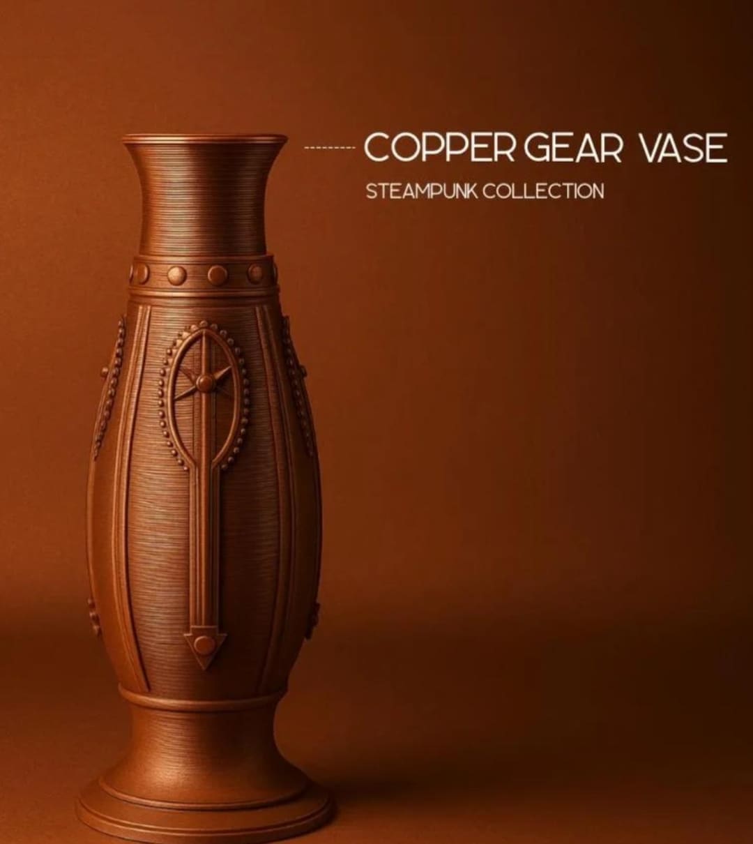Copper Gear Vase - Modern Mechanical Steampunk Decor - Etsy