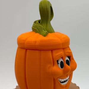 3D Printed Pumpkin Container: Halloween Candy Jar, Fall Decor - Etsy