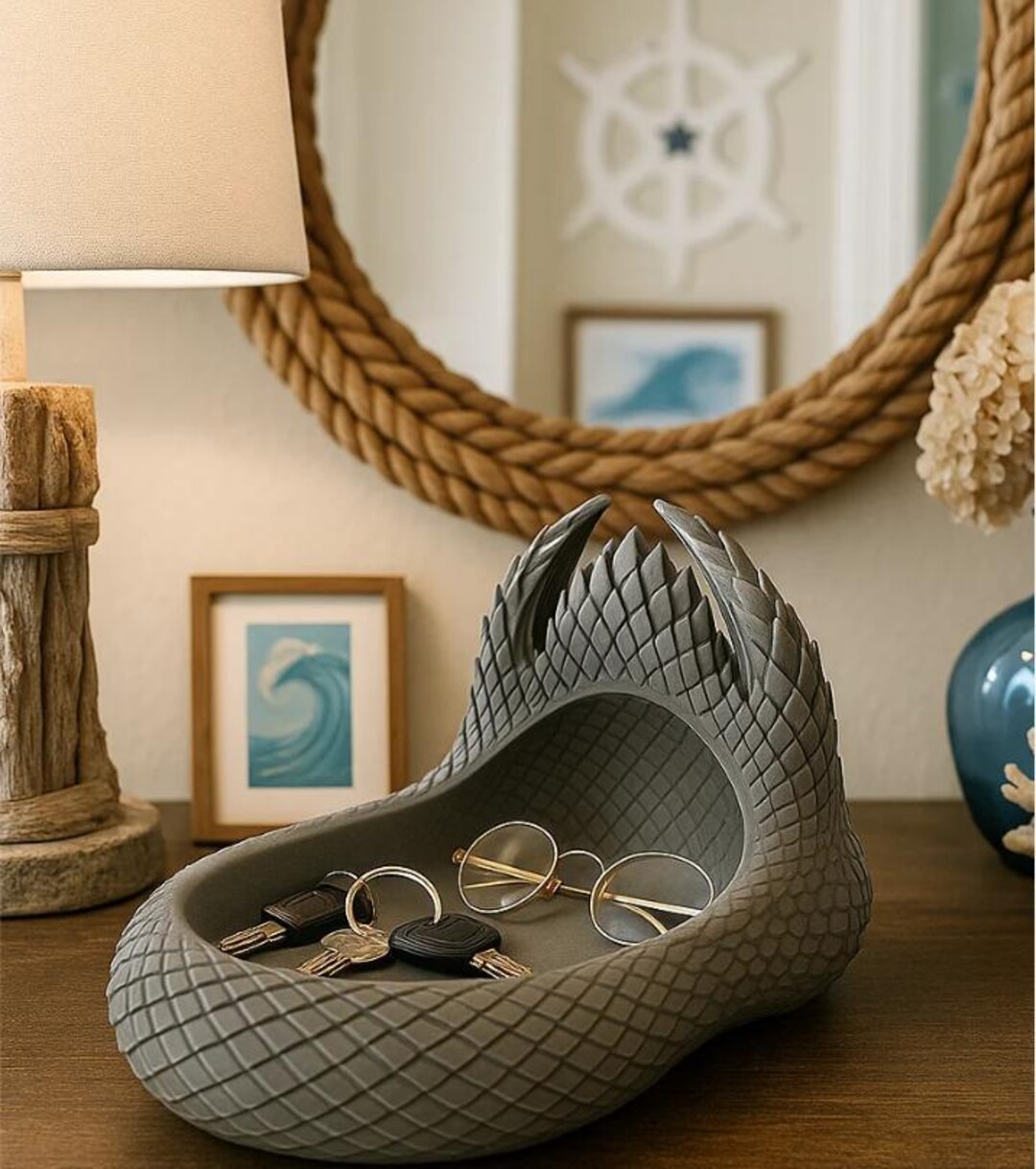 Dragon Scale Catch-all Tray | 3D Printed Fantasy Home Decor - Etsy