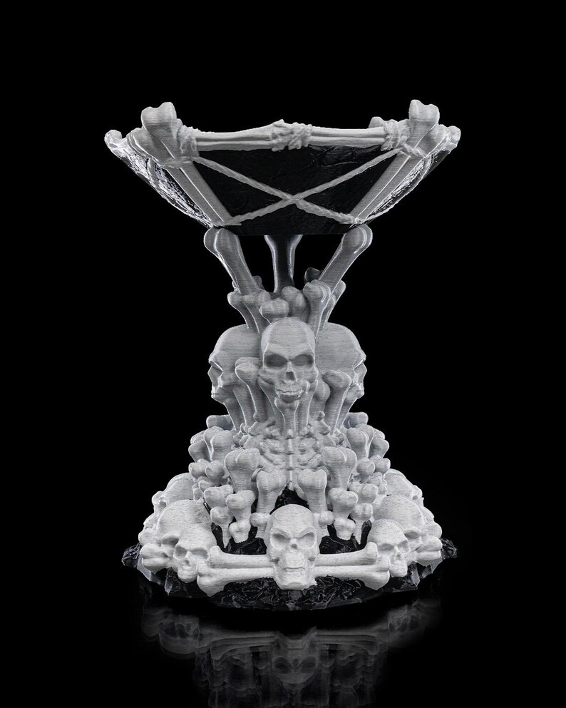 Tower of Bones Candy Holder – 3D Printed Skeleton Dish – 2 Sizes ...