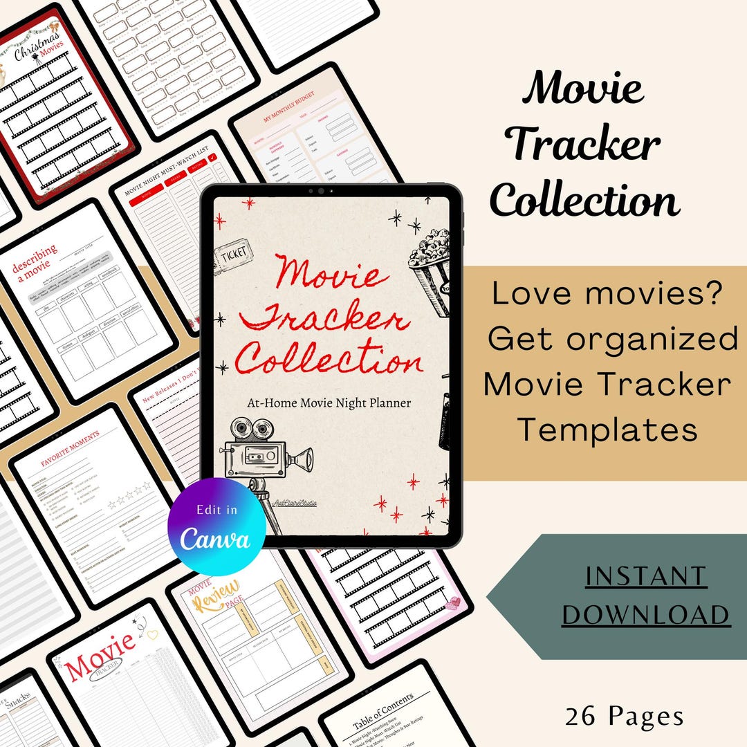 Movie Tracker Collection | Family Fun Planner | Entertainment Movie ...