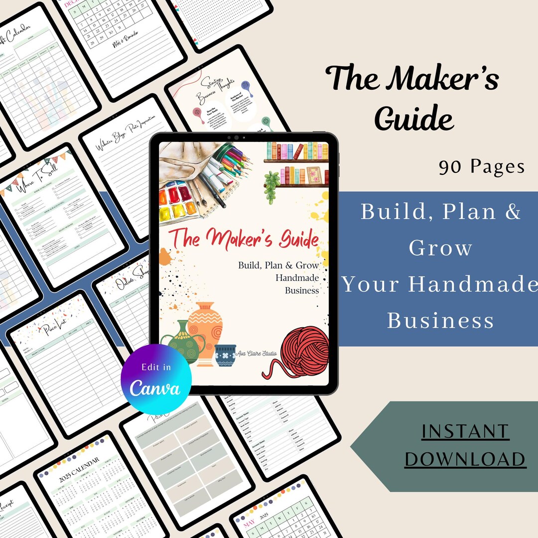 The Maker's Guide | Hobby | DYI Craft Small Business Planner | Handmade ...
