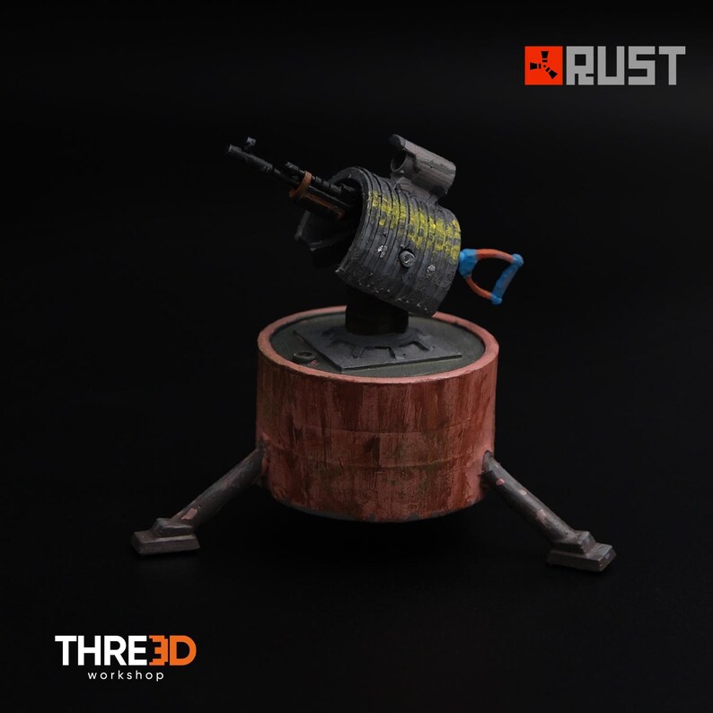Rust Turret 3D Printed Miniature - Handmade Replica for Gaming ...