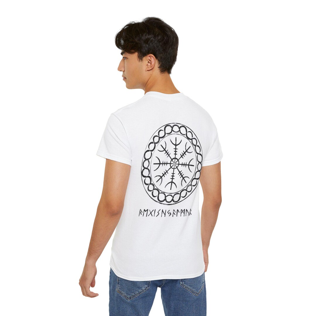 Viking Symbol Rune Cotton Tee Unisex for Norse Mythology Fans, Men ...