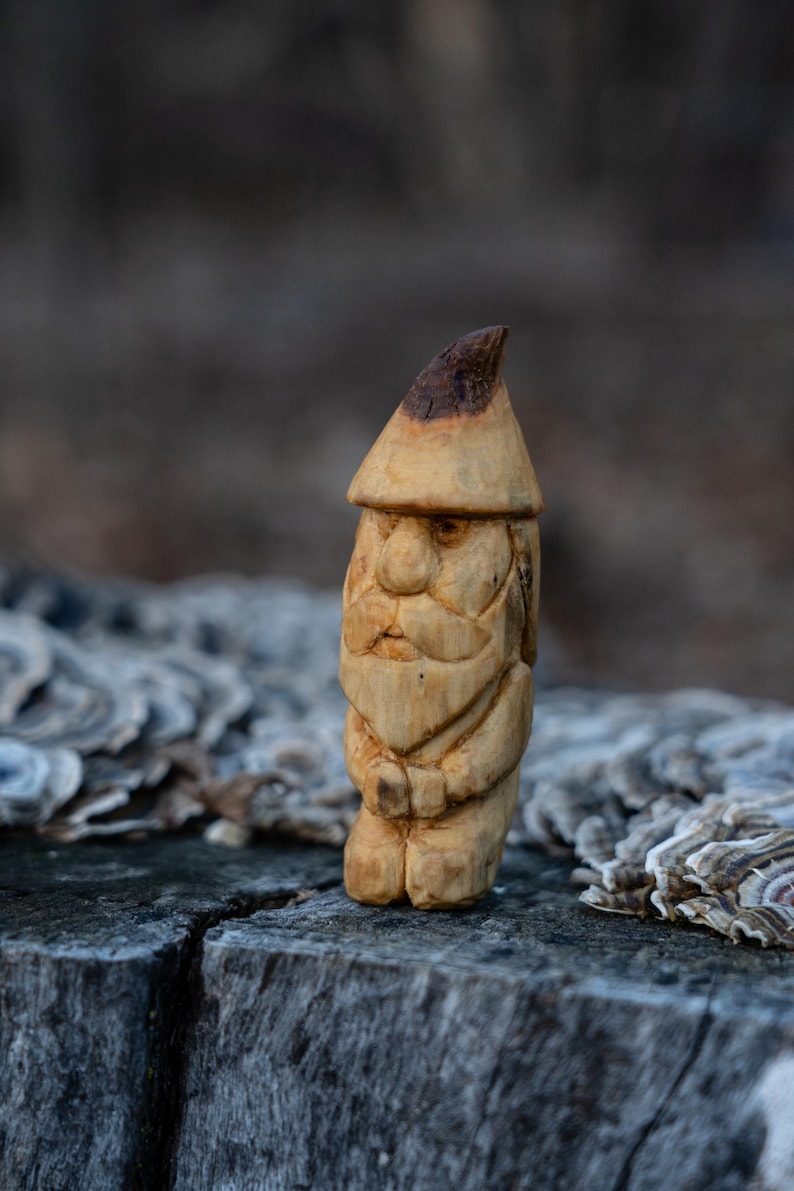 Handmade Wooden Gnome Figurine - Etsy