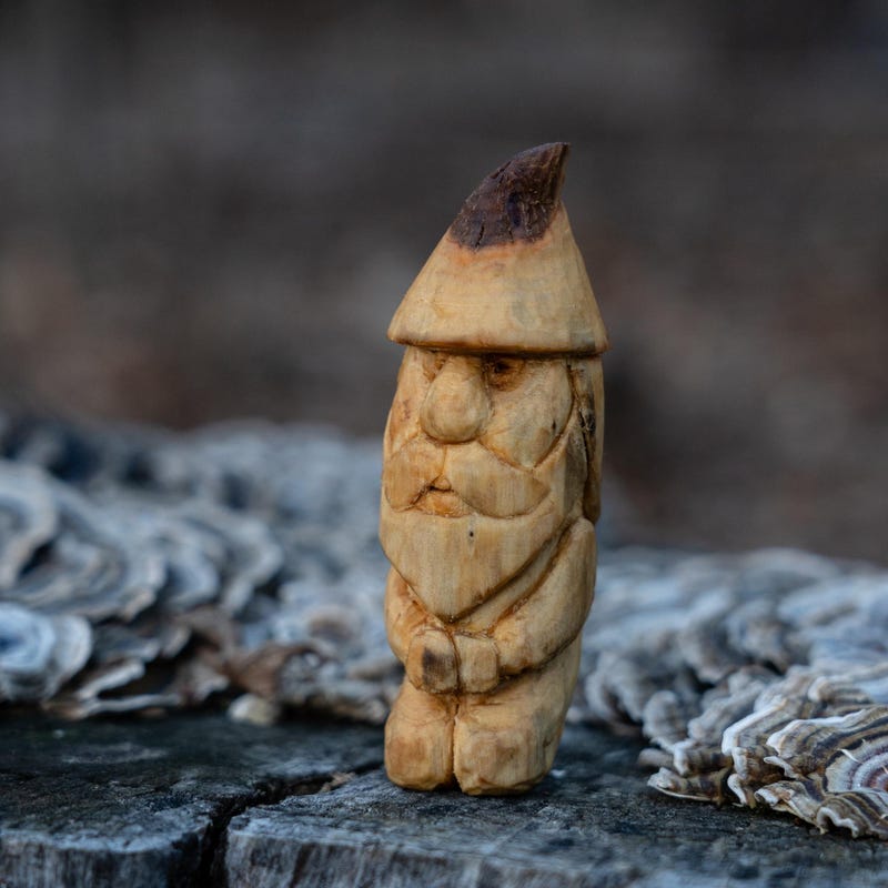Wooden Gnome Hand Carved - Etsy