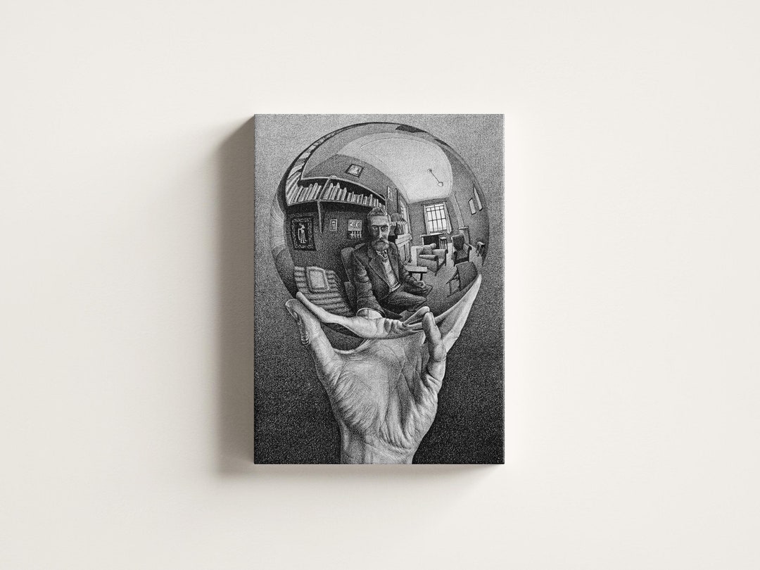 Escher Hand With Sphere Canvas Print: Ready to Hang Wall Art - Etsy