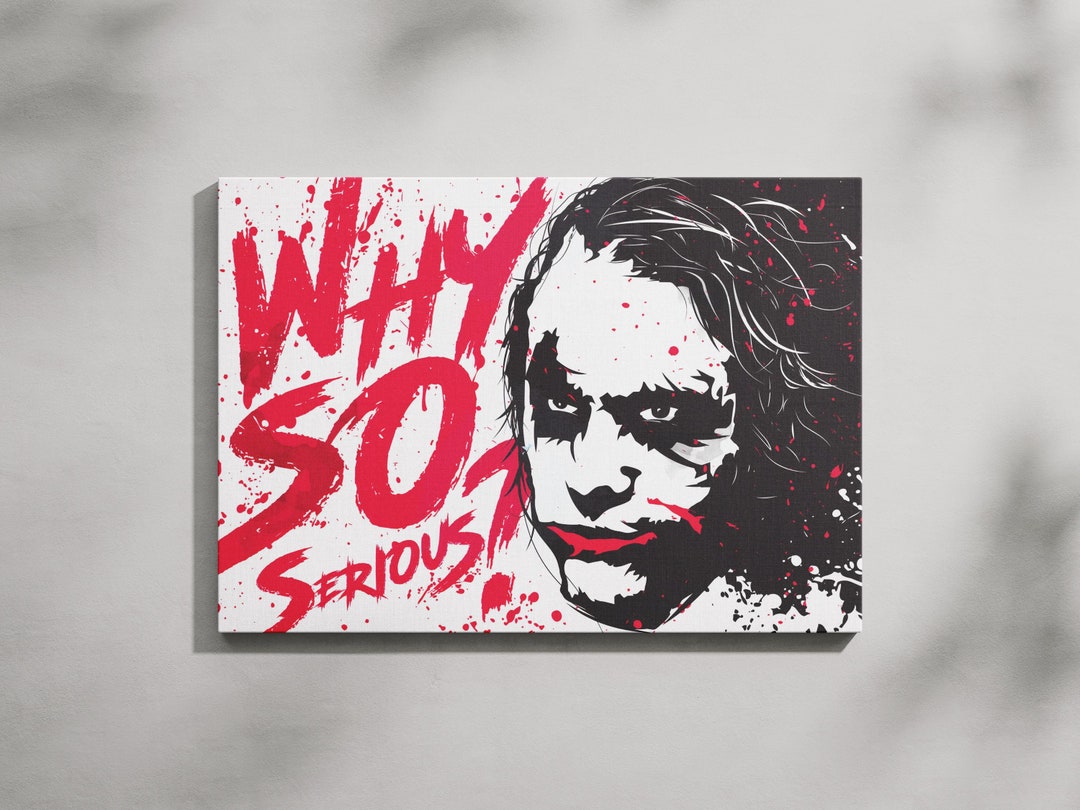 Why so Serious Poster, Joker Canvas Print, the Dark Knight Poster ...