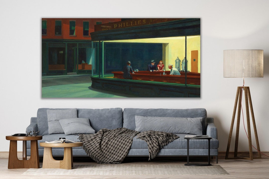 Nighthawks Print: Edward Hopper Masterpiece, Late Night Diner Art - Etsy
