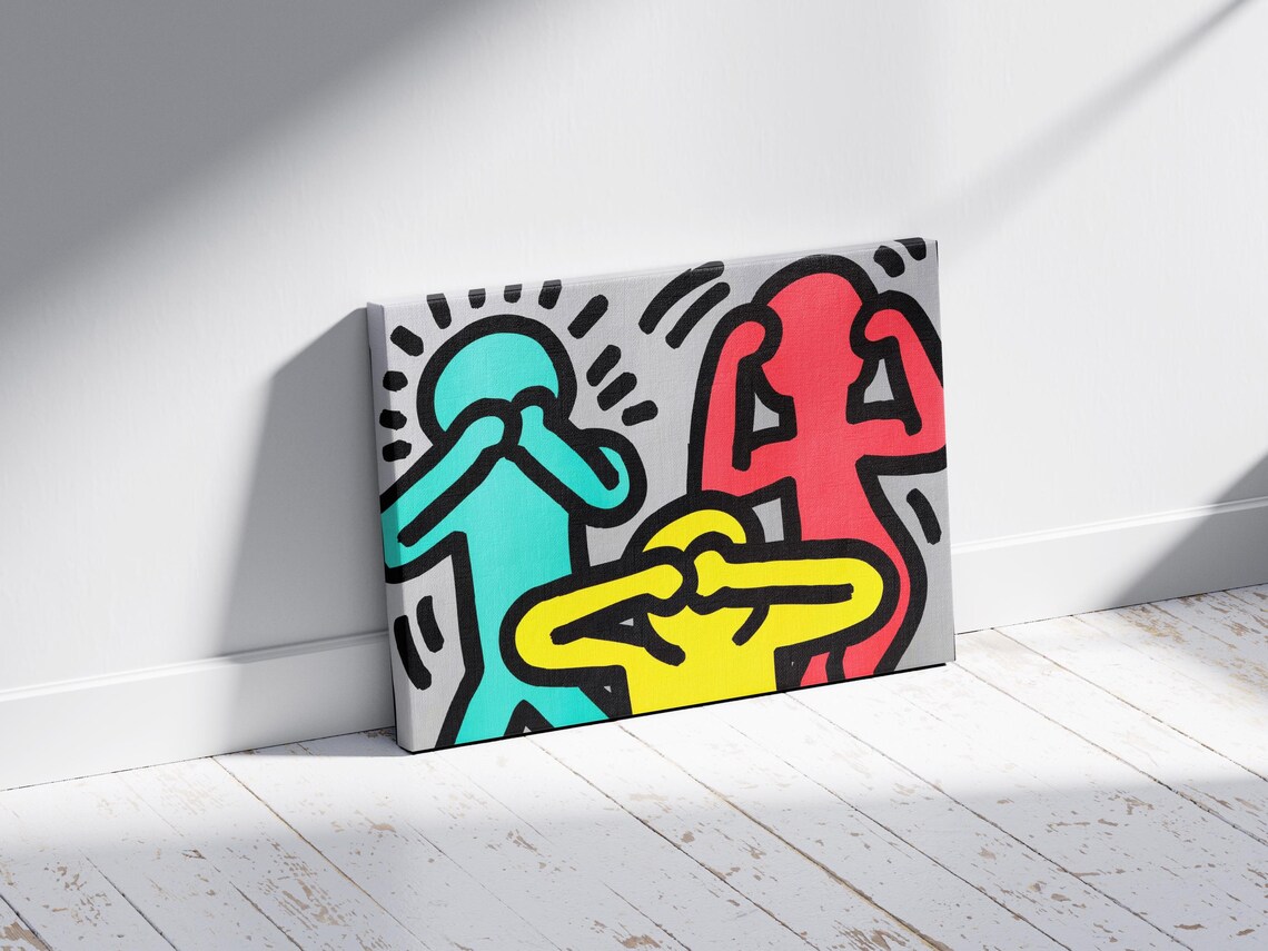 See No Evil, Hear No Evil, Speak No Evil by Keith Haring Wall Art ...