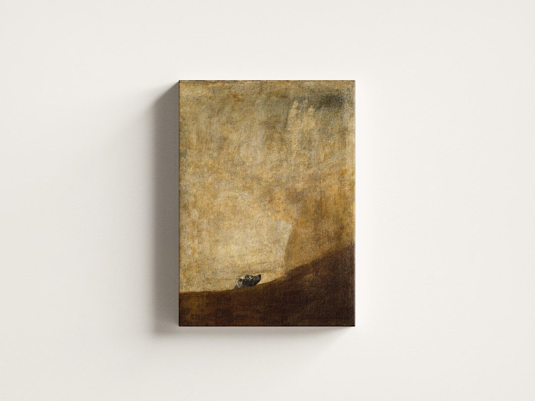 The Dog by Francisco De Goya Wall Art, Ready to Hang Canvas, Abstract ...