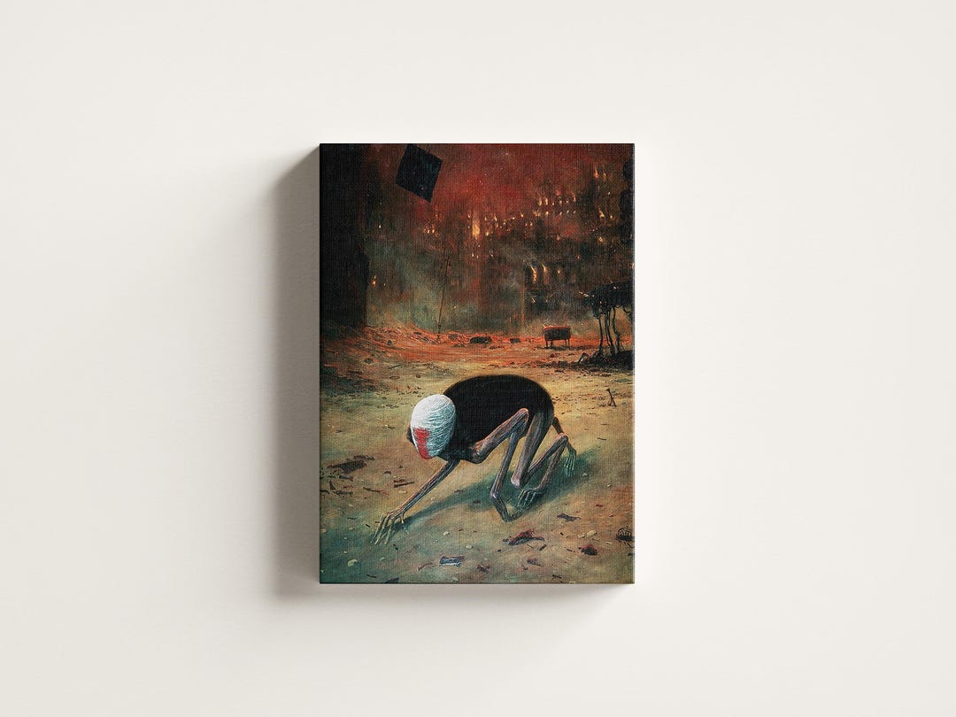 Dystopian Surreal Painting by Zdzisław Beksiński – Dark Surrealism Art ...