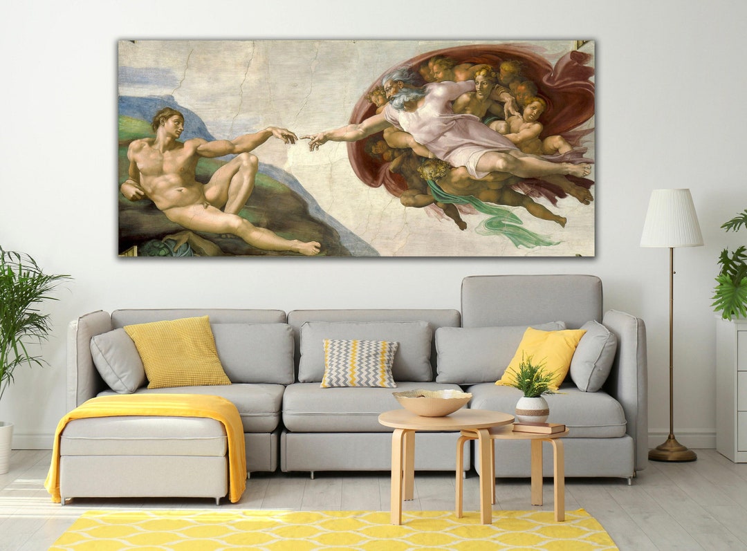 Creation of Adam Canvas Print: Michelangelo Sistine Chapel Art - Etsy