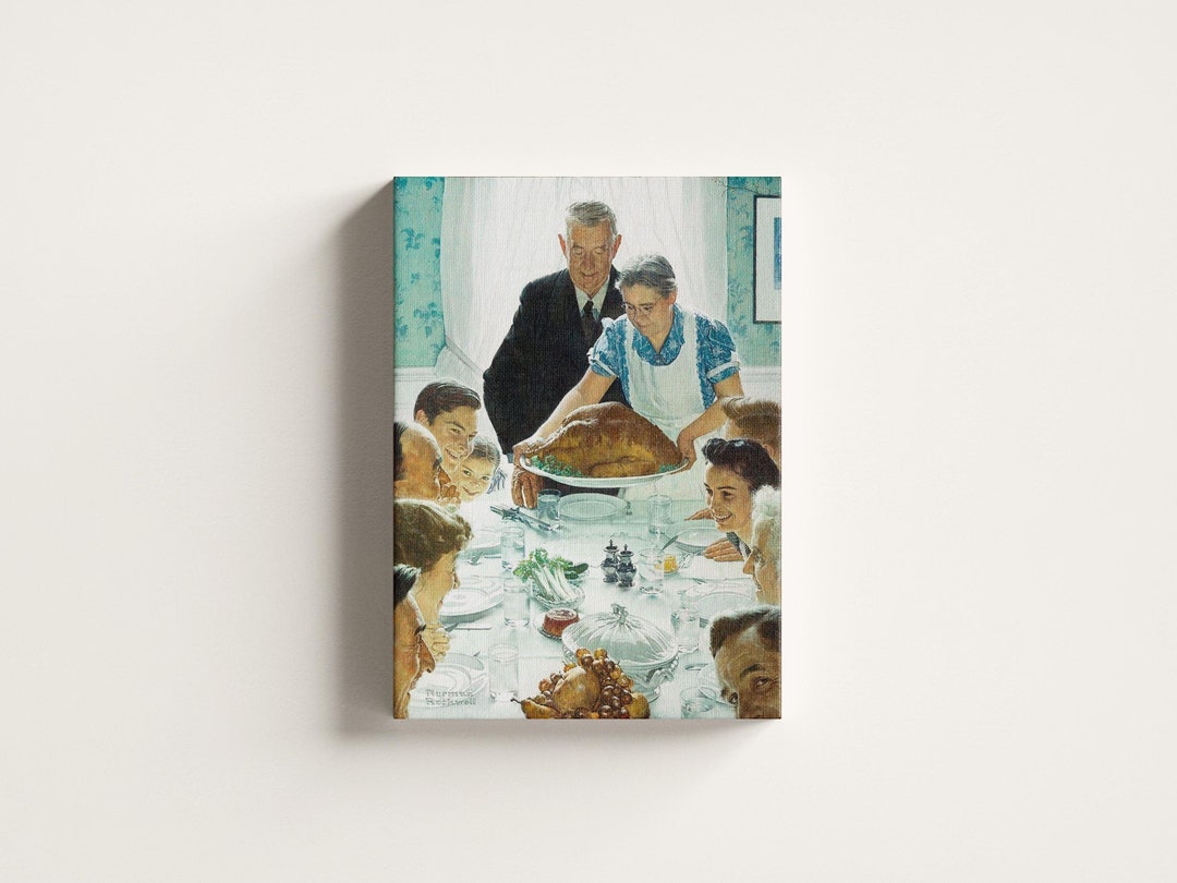 Norman Rockwell Thanksgiving Canvas Print, Vintage American Art - Etsy