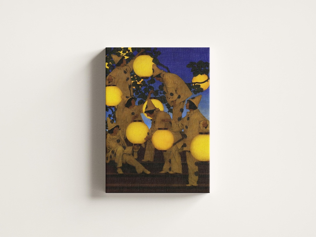 Maxfield Parrish 'the Lantern Bearers' Canvas Print, Vintage Artwork - Etsy