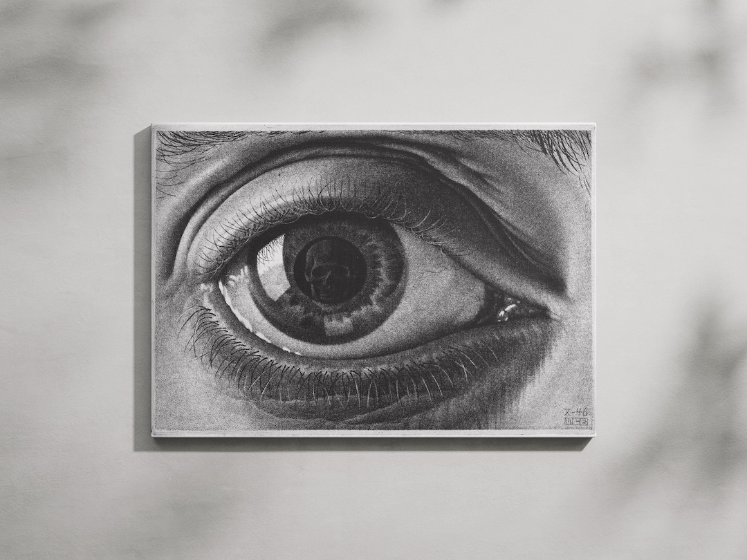 Eye (1946) by Maurits Cornelis Escher Artwork, Eye Canvas, Maurits ...