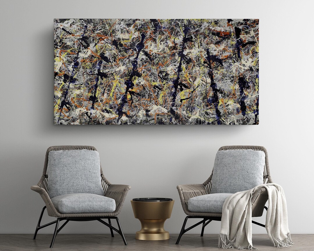 Jackson Pollock Abstract Wall Art, Abstract Art Canvas Print, Pollock ...