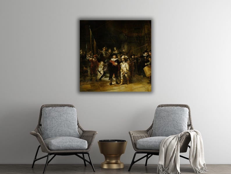 Rembrandt's the Night Watch Art: Ready to Hang Canvas or Poster - Etsy