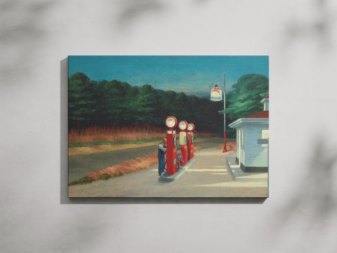 Edward Hopper Gas Station Canvas Art, Realist Painting - Etsy Australia