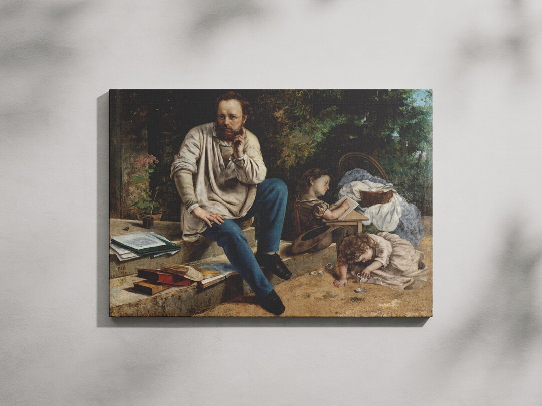 Proudhon and His Children by Gustave Courbet – Museum Quality Realist ...
