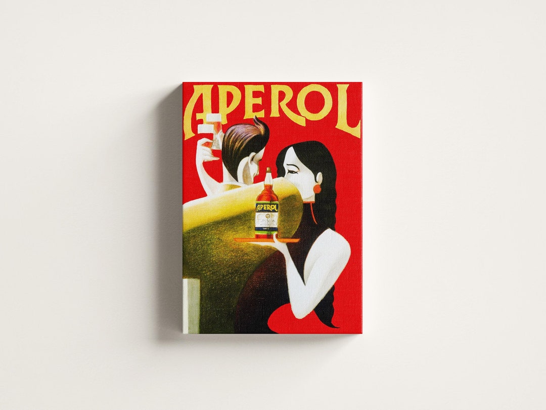 Aperol Retro Canvas Print, Vintage Drink Poster - Etsy