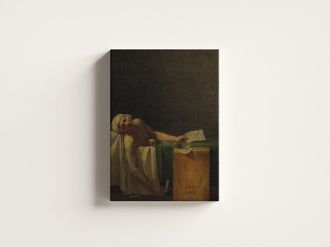 The Death of Marat Canvas Wall Art, Jacques-louis David's Artwork ...