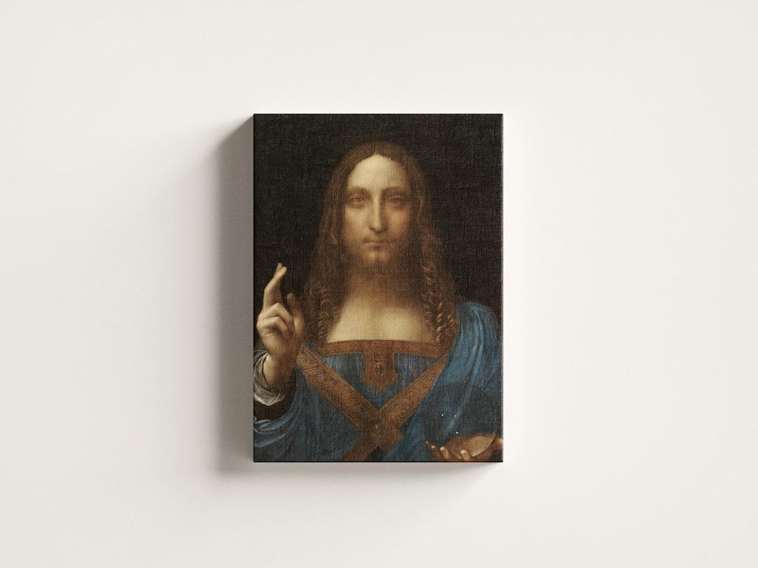 Salvator Mundi Canvas Printing, Leonardo Da Vinci Artwork, Savior of ...