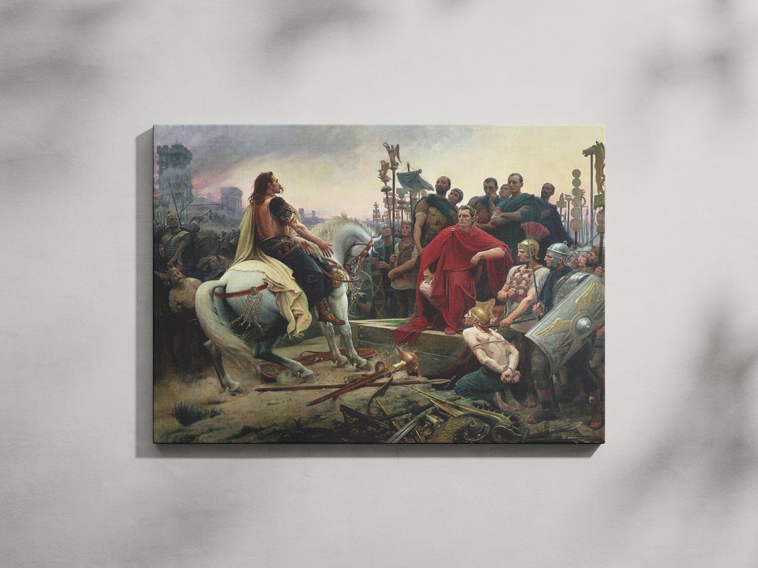 Julius Caesar and Vercingetorix Canvas Wall Art - Etsy