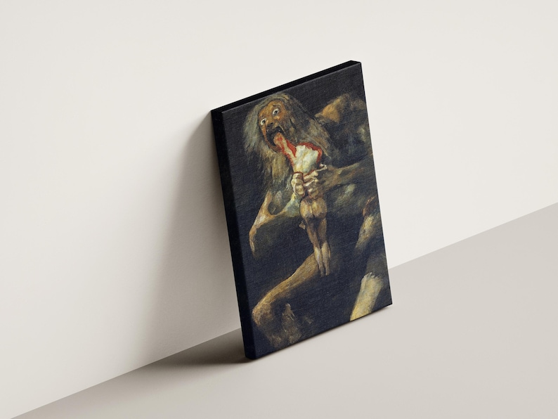Goya's Saturn Devouring Son Canvas Print, Greek Myth Wall Art - Etsy