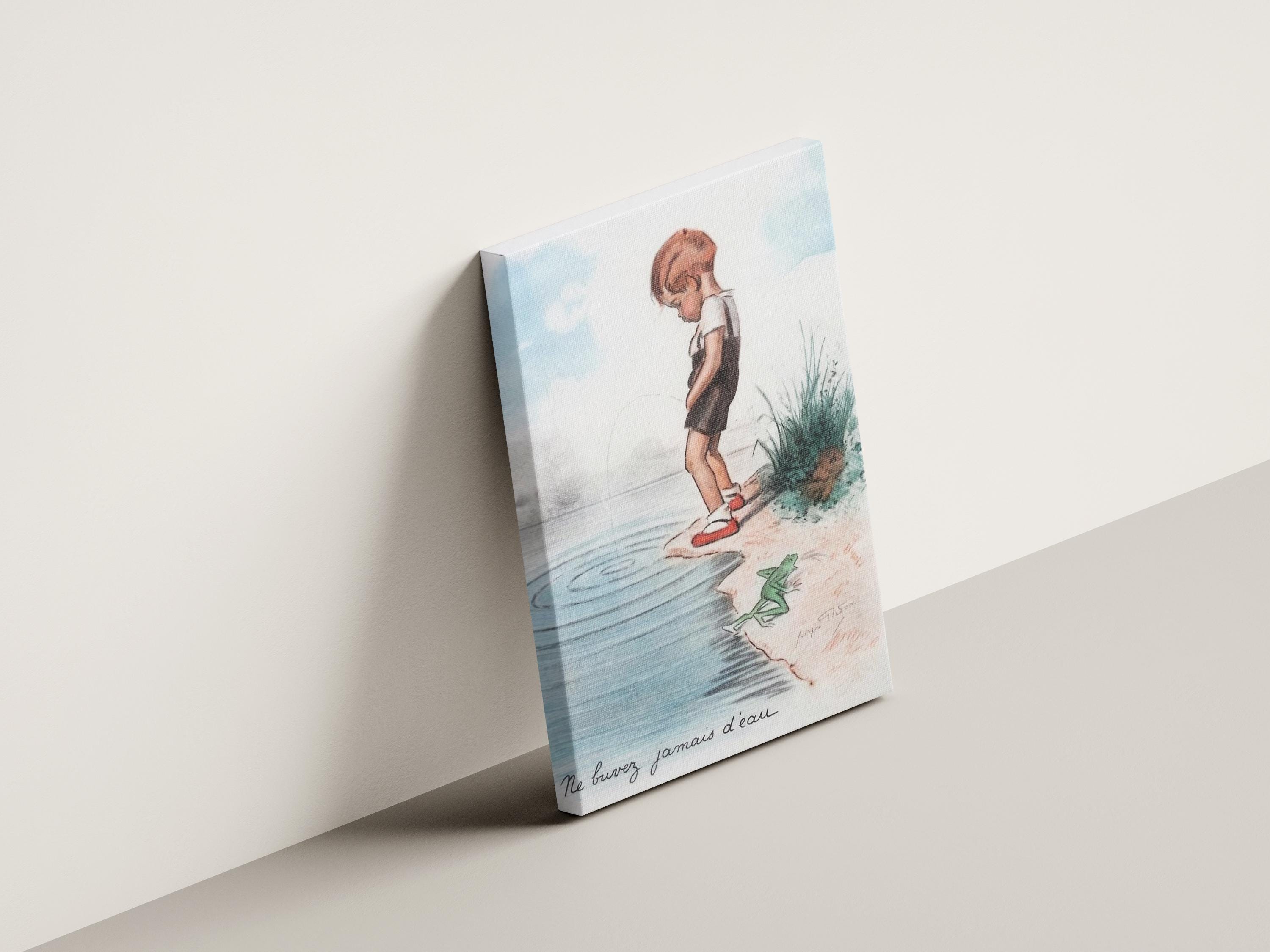 Boy Peeing in the Lake Canvas Print – Funny Retro Poster Art - Etsy