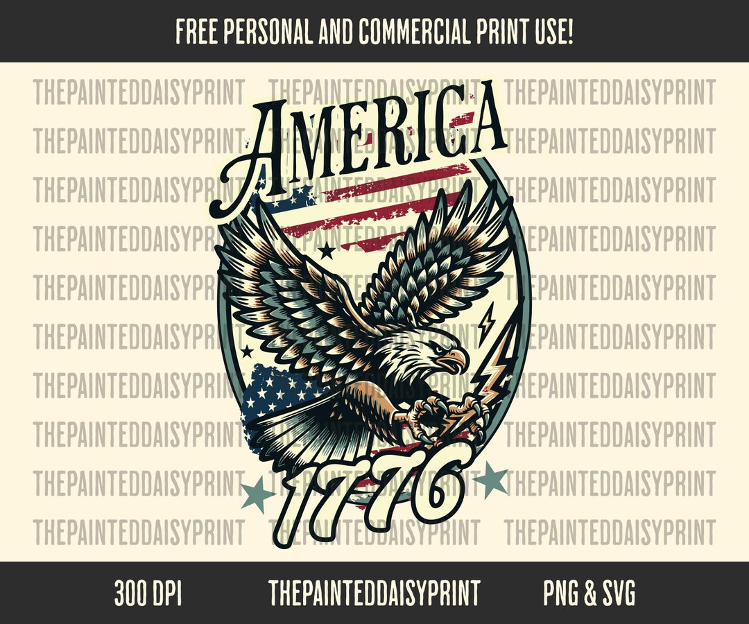 America 1776 Digital Download With High Resolution at 300dpi Png Svg ...