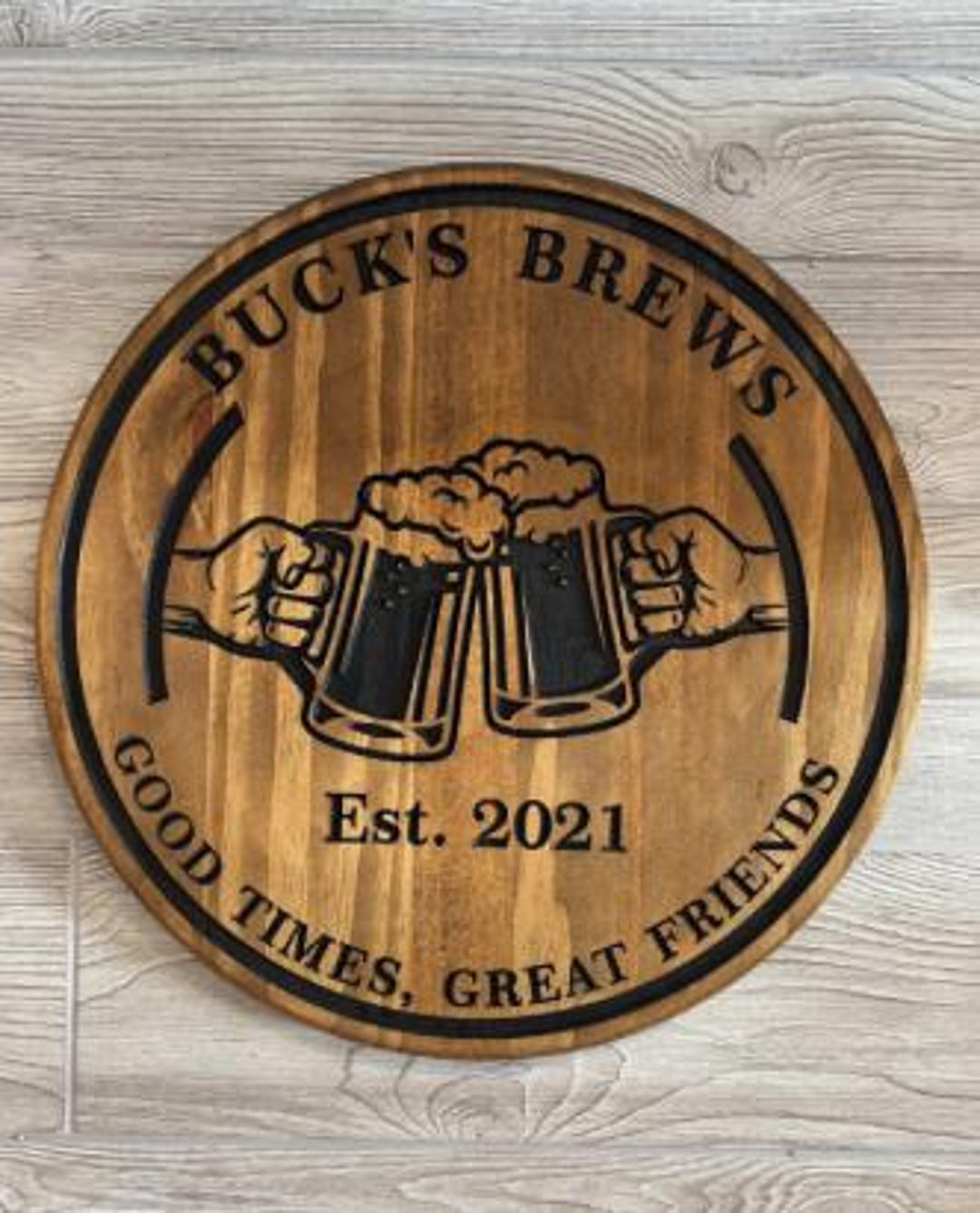 Custom Carved Wood Bar Sign – Personalized Pub Decor, Man Cave - Etsy