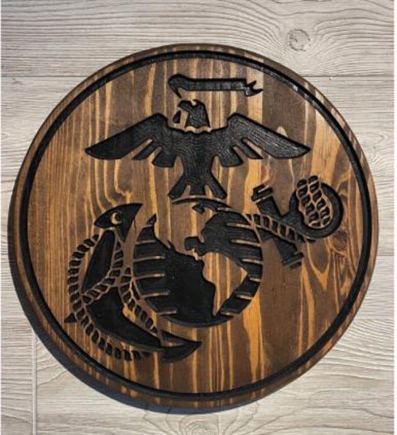 Custom Carved MARINE Bar Sign - Gift for Him - Christmas Gift - US ...