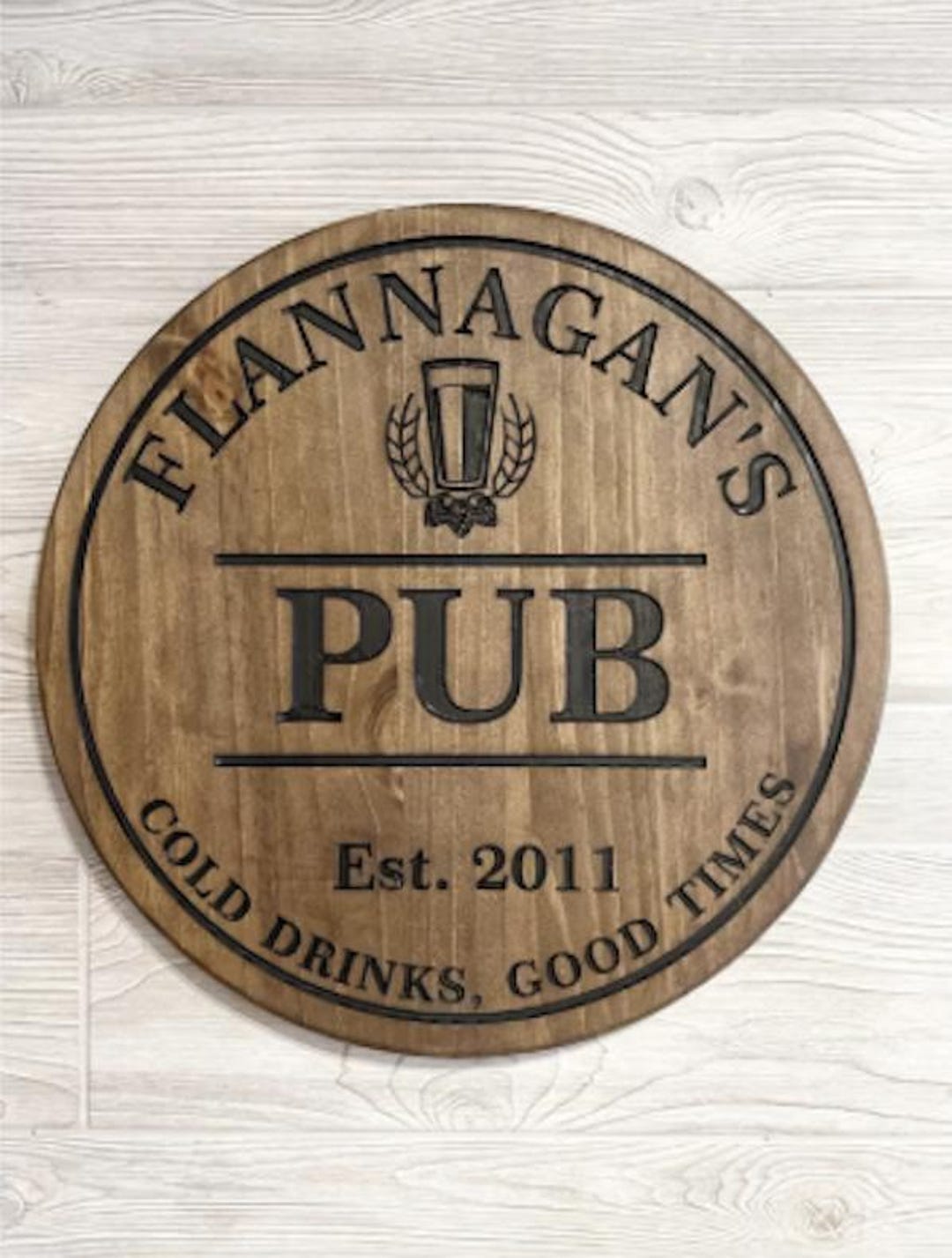 Custom Carved Wood Pub Sign – Personalized Bar & Man Cave Decor - Etsy