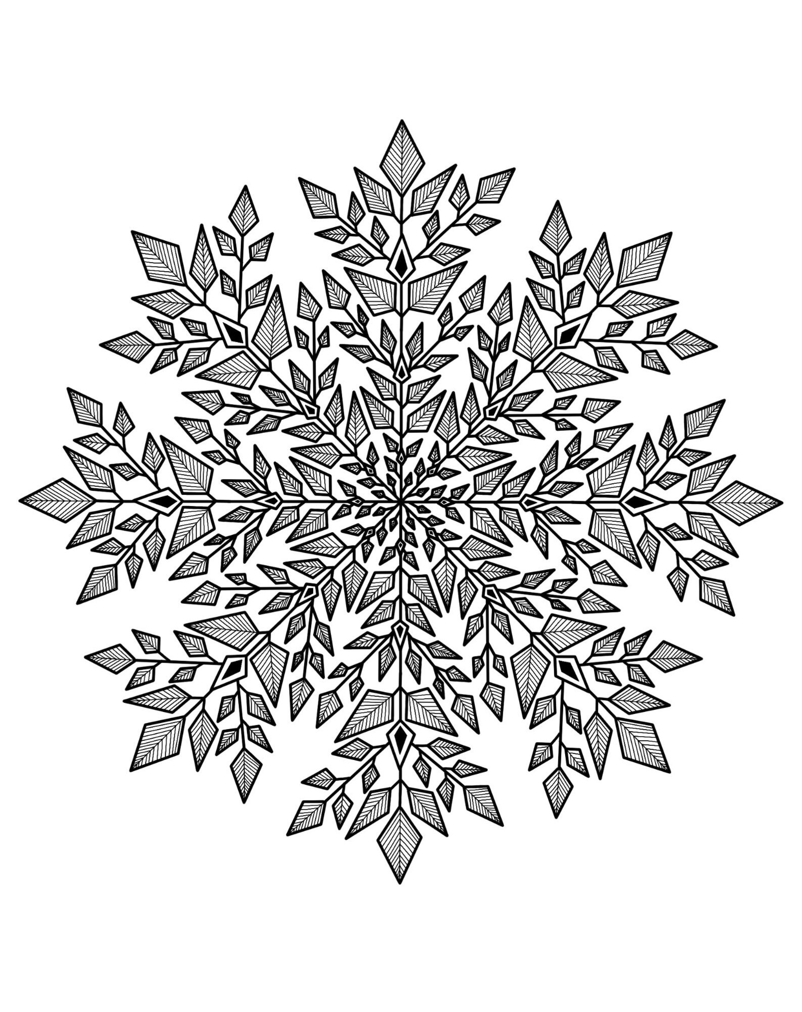 Snowflake Template: Royalty Free Traceable Pattern Bundle (jpg, Png ...