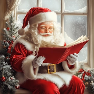 Santa Clipart Bundle: 12 High-resolution Printable Jpegs in RGB and ...