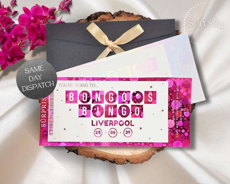 Personalized Foiled Bongo's Bingo Ticket: Surprise Gift Voucher - Etsy UK