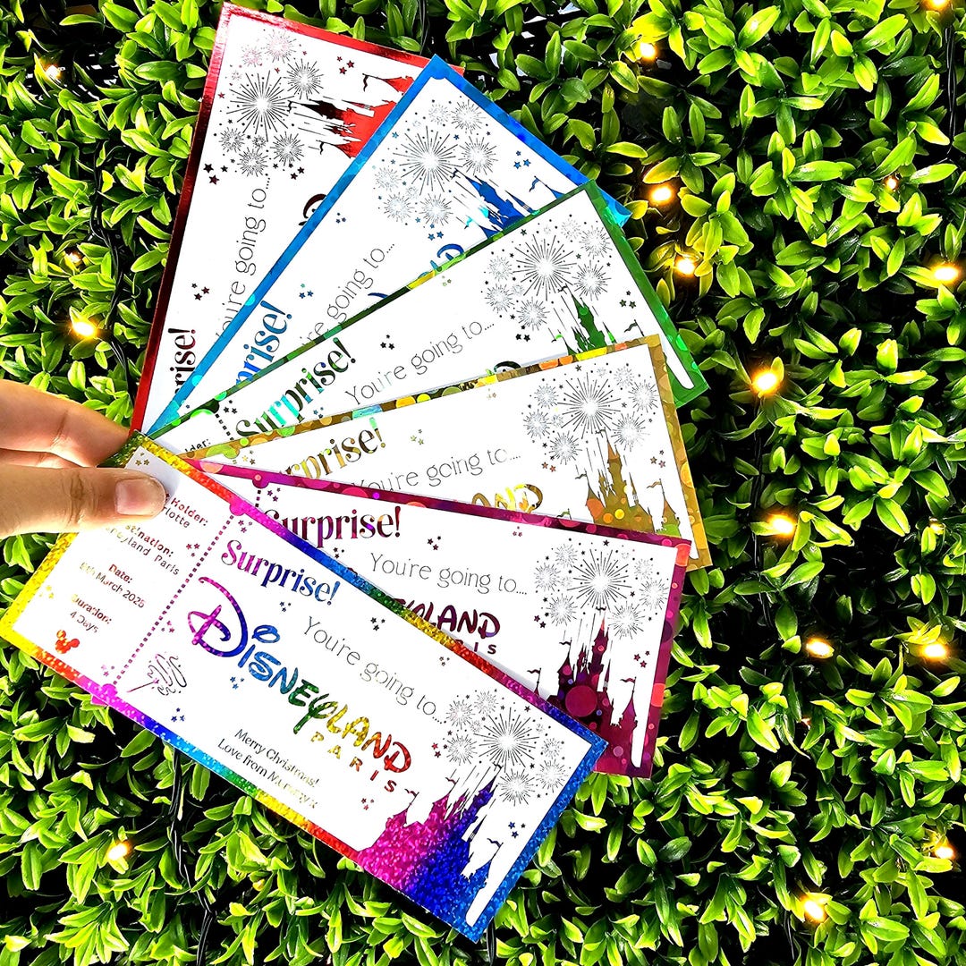 Personalised Disneyland Paris or Disneyworld Florida Ticket | Surprise ...