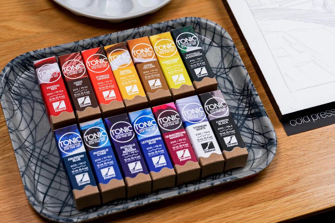 FEDERAL COLOR Tonic Watercolor Tubes 12 Ml Complete Set of 20 - Etsy