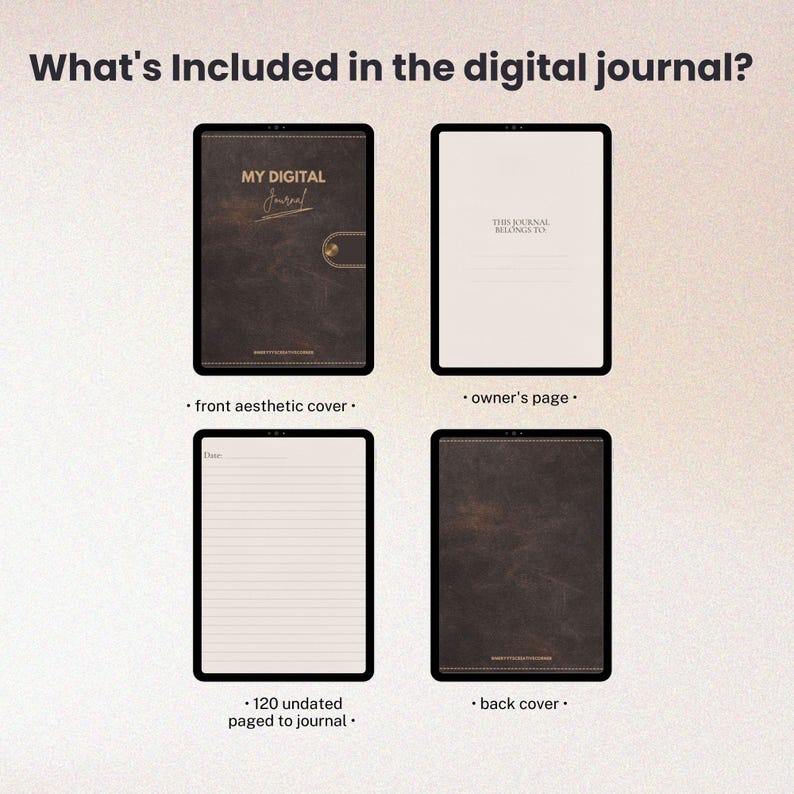 Digital Daily Journal Pages, Digital Journal for Ipad, Goodnotes and ...