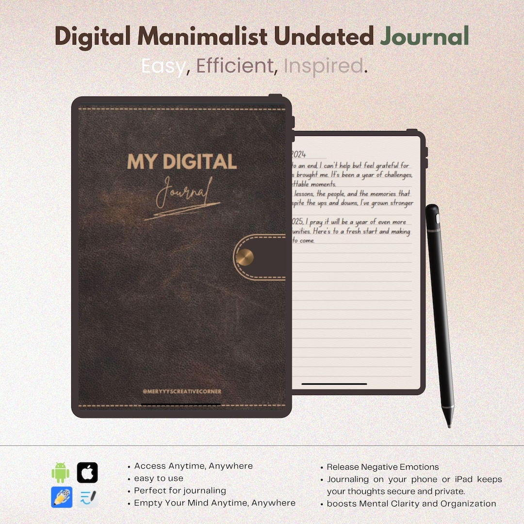 Digital Daily Journal Pages, Digital Journal for Ipad, Goodnotes and ...