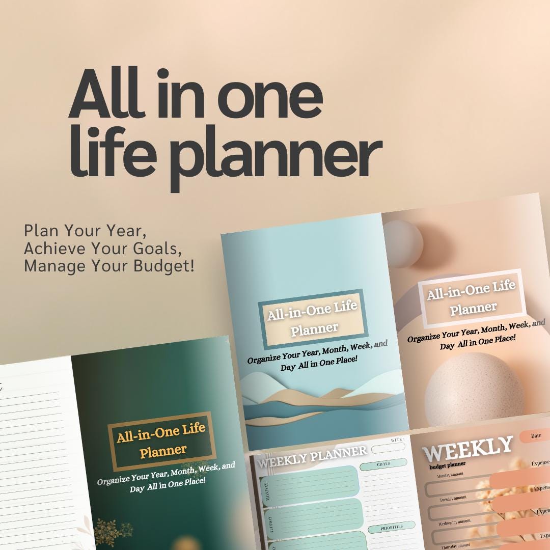 All-in-one Life Planner - Etsy